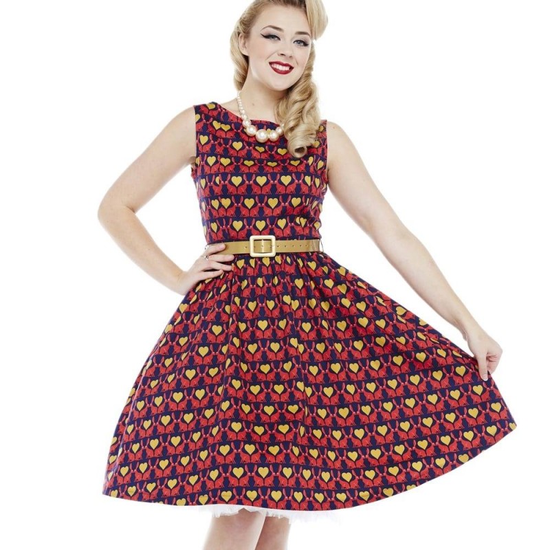 Lindy Bop Audrey Dress Rabbits in Love – Velvet-Rose's Pin Up Dressing Room